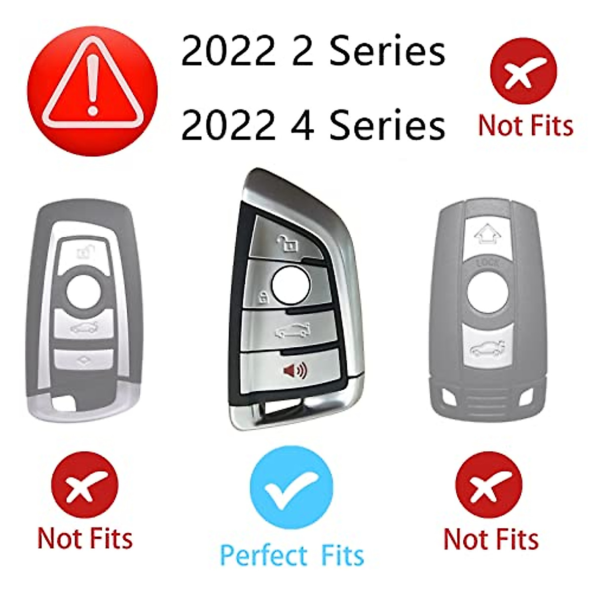 WeiZhenZJYiWu Key fob Cover Different Materials Keychain ，5 Colors TPU Key Cover for X1 X2 X3 X4 X5 X6 X7 Series 1 2 3 4 5 6 7…