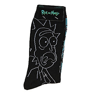 Rick And Morty 2 Pack Casual Crew Socks (Adult, Rm3), shoe 6-12