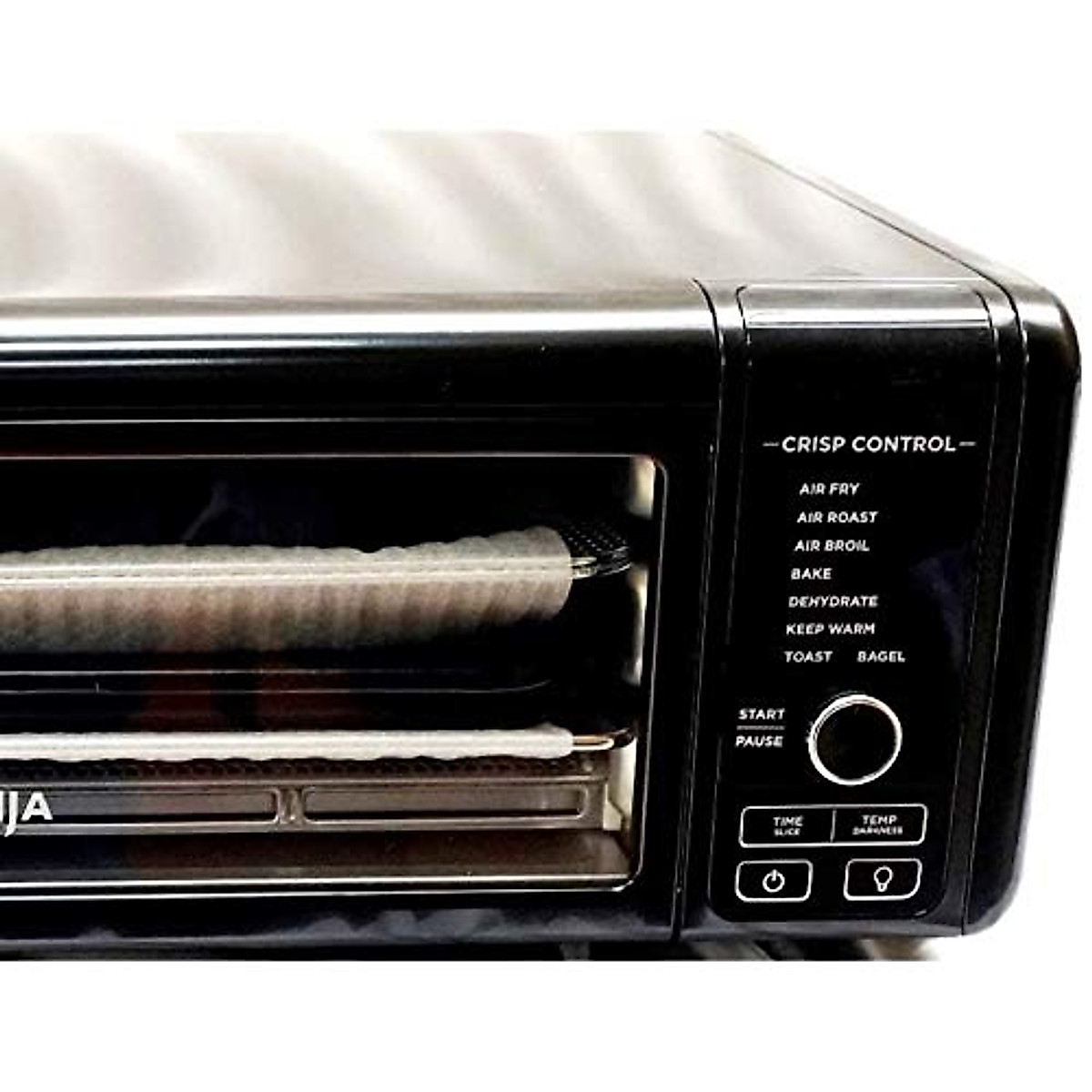 Ninja SP101 Foodi 8-in-1 Air Fry Large Toaster Oven Flip-Away for Storage Dehydrate Keep Warm 1800w XL Capacity (Renewed) BLACK
