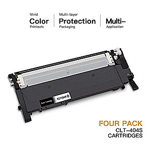 E-Z Ink (TM) Compatible Toner Cartridge Replacement for Samsung CLT-K404S CLT-C404S CLT-M404S CLT-Y404S CLT 404S to use with C480FW C430W SL-C430W SL-C480FW SL-C480FN Printer Tray (4 Pack)