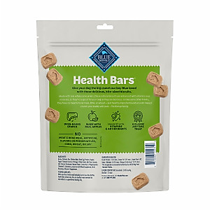 Blue Buffalo Health Bars Mini Crunchy Dog Biscuits, Oven-Baked with Natural Ingredients, Apples & Yogurt, 16-oz Bag