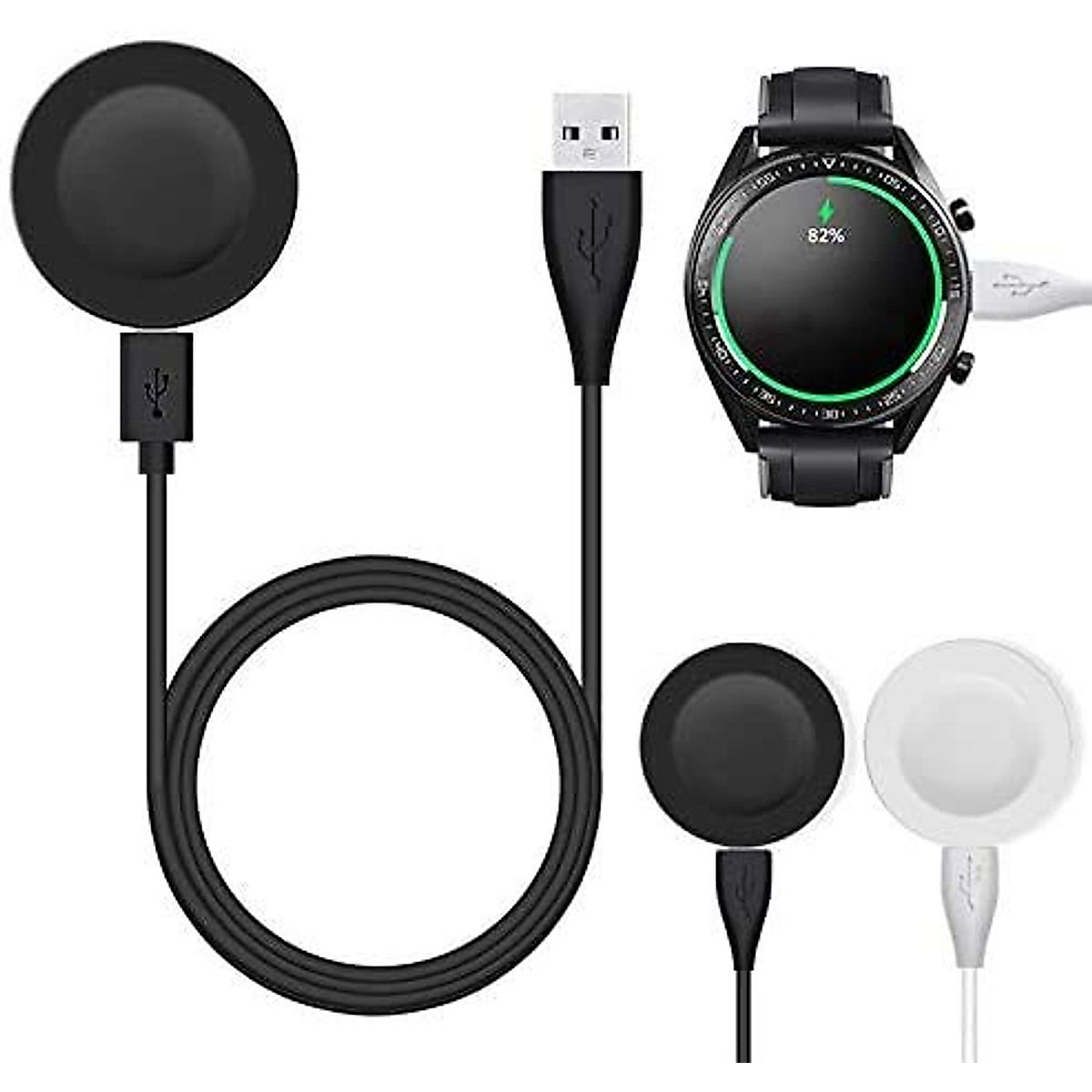 Charger Compatible with Huawei Watch Ultimate/GT 4/4 Pro/3/3 Pro/GT3/GT3 Pro/GT2 Pro/GT2 ECG/GT Cyber/Buds/GT Runner/D, Replacement Watch Charger Dock-Charging Cable 3.3ft
