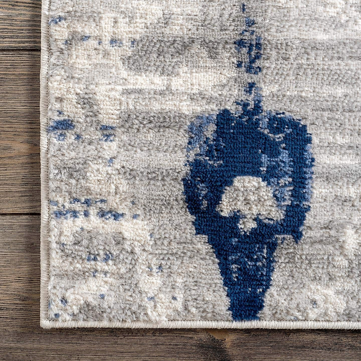 nuLOOM Lailah Abstract Tribal Area Rug , 4' x 6', Silver, Rectangular