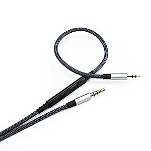 NewFantasia 3.5mm to 2.5mm Male Audio Cable for JBL Tune 710BT, 600BTNC, Live 660NC, 460NC, E45BT E55BT E65BTNC Headphone, Remote Volume Control Mic for iPhone