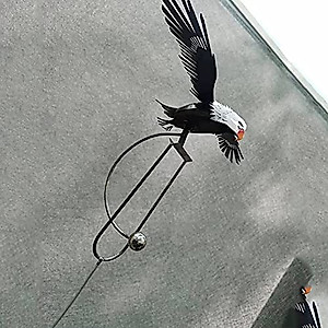 Garden Eagle Metal Stake, Life-Like Garden Art Sculpture Patio Decoration Outdoor Eagle Statue Ornament for Lawn Yard Eagle