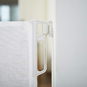 EasyBaby Extra Wide Retractable Baby Gate, 33" Tall, Extends up to 71" Wide, White/Child Safety Baby Gates, Pet Retractable Gates for Stairs, Doorways, Hallways, Indoor and Outdoor