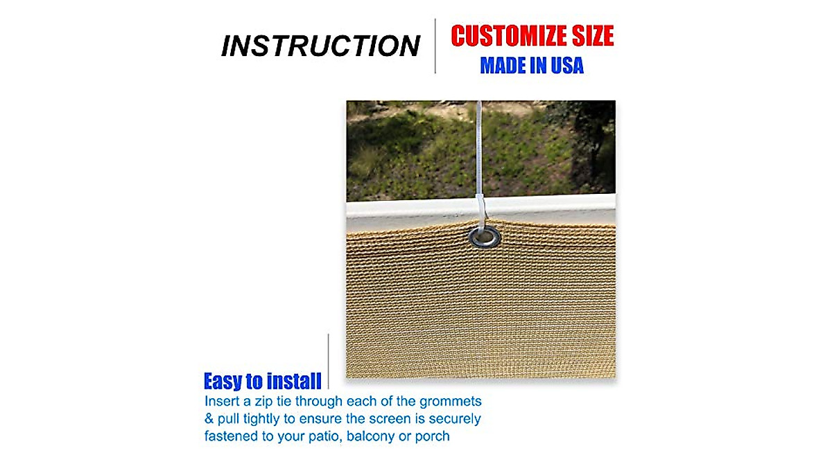 Eden's Decor Brown Privacy Screen Fence - 2'6"x 15'