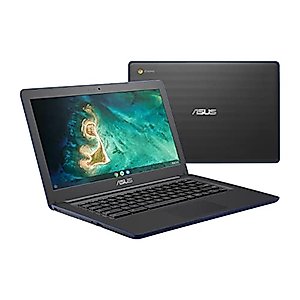 ASUS Chromebook C403 Rugged & Spill Resistant Laptop, 14.0" HD, Intel Celeron N3350 Processor, 4GB RAM, 32GB eMMC 810G Durability, Dark Blue, Chrome OS, C403NA-WS42-BL (Renewed)