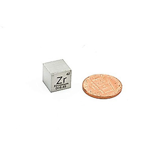 10mm Zirconium Element Cube for Element Collection 0.39" Zr Density Cube Periodic Table Collect DIYs Biz Gift