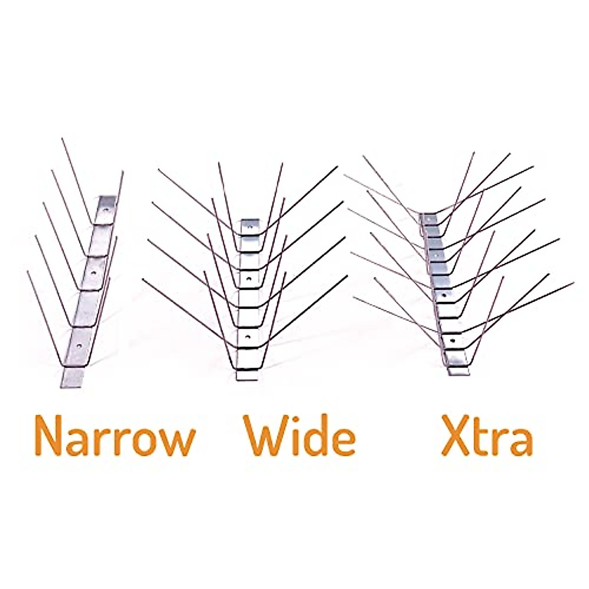 Bird Barrier Dura-Spike Stainless Steel Bird Spikes | Metal Pin Strips for Ledge, Roof, Pipe - Adhesive Included - Xtra Wide (8 in) 25 Ft. Length