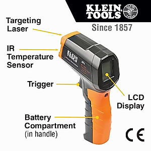 Klein Tools IR1 Infrared Thermometer + Klein Tools ET140 Pinless Moisture Meter