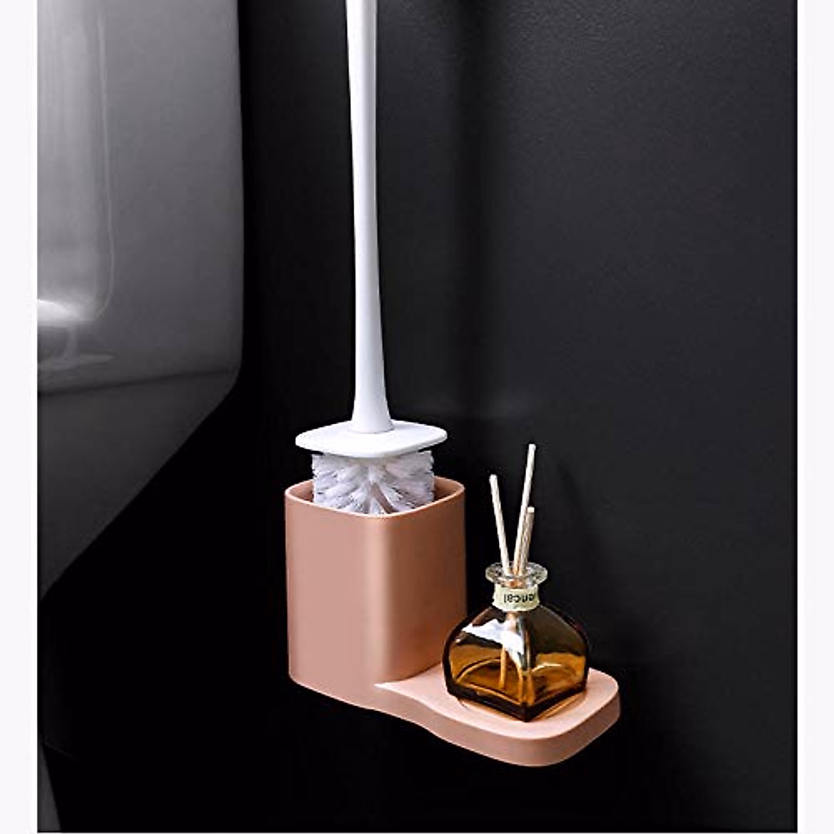 SPOUR Floor Standing/Mounted Wall Toilet Brush,Deep Cleaner Toilet Brushes,Bathroom Toilet Bowl Brushes,for Bathroom Toilet-Light_Blue