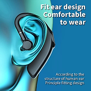 Wireless Bluetooth Handsfree Single Earphone Headset for iPhone Samsung Android, Black