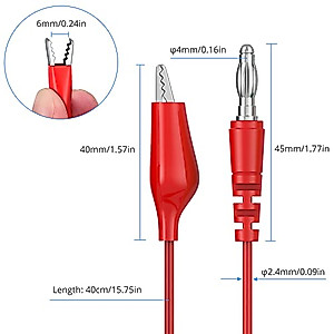 CAMWAY 25pcs Back Probe Test Lead- 15pcs Back Probe Pins & 5pcs Banana Plug to Alligator Clip 5 PCS Alligator Clips for Multimeter Diagnosis Circuit Testing