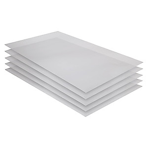 Industrial Shelf Liner for Wire Shelving - Heavy-Duty Plastic Storage Rack Liners for Shelves, Clear, Rack Size 48x24x78-Inch, (Liner Size 23.5x47.5) 5 Pack Non-Adhesive, Waterproof, Cut-to-Size
