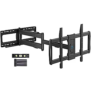 PERLESMITH Long Arm TV Wall Mount for 37-84 inch TVs, Full Motion TV Mount with 42.72 inch Extension Articulating Arm Swivel and Tilt, Max VESA 600x400mm, Holds up to 132 lbs, 16”,18”, 24” Studs