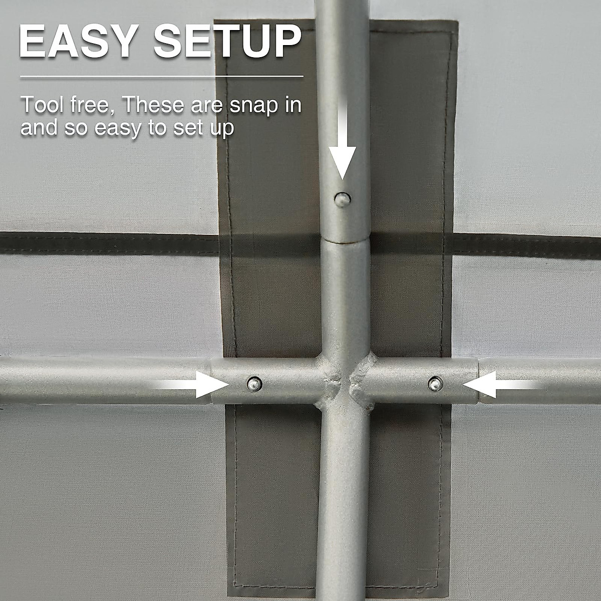 EVER ADVANCED Outdoor Storage Shelter with Vents Storage Tents for Outside Heavy Duty Storage Sheds for Motorcycle, Bike, Grey