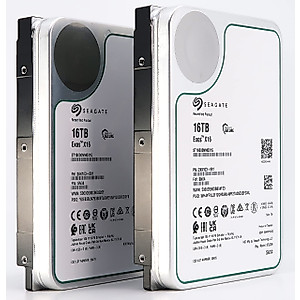Seagate 16TB HDD Exos X16 7200 RPM 512e/4Kn SATA 6Gb/s 256MB Cache 3.5-Inch Enterprise Hard Drive (ST16000NM001G) 2 Pack (Renewed)