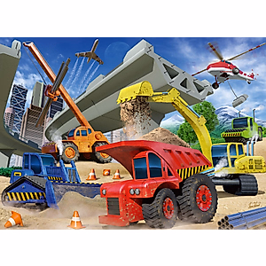 Ravensburger Construction Trucks 60 Piece Jigsaw Puzzle for Kids - 05182 - Every Piece is Unique, Pieces Fit Together Perfectly
