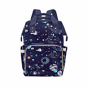 XOZOTY Nebula Outer Space Diaper Bag Nappy Bag Nursing Baby Bags Mommy Backpack Casual Travel Bag for Mom Girl Gifts