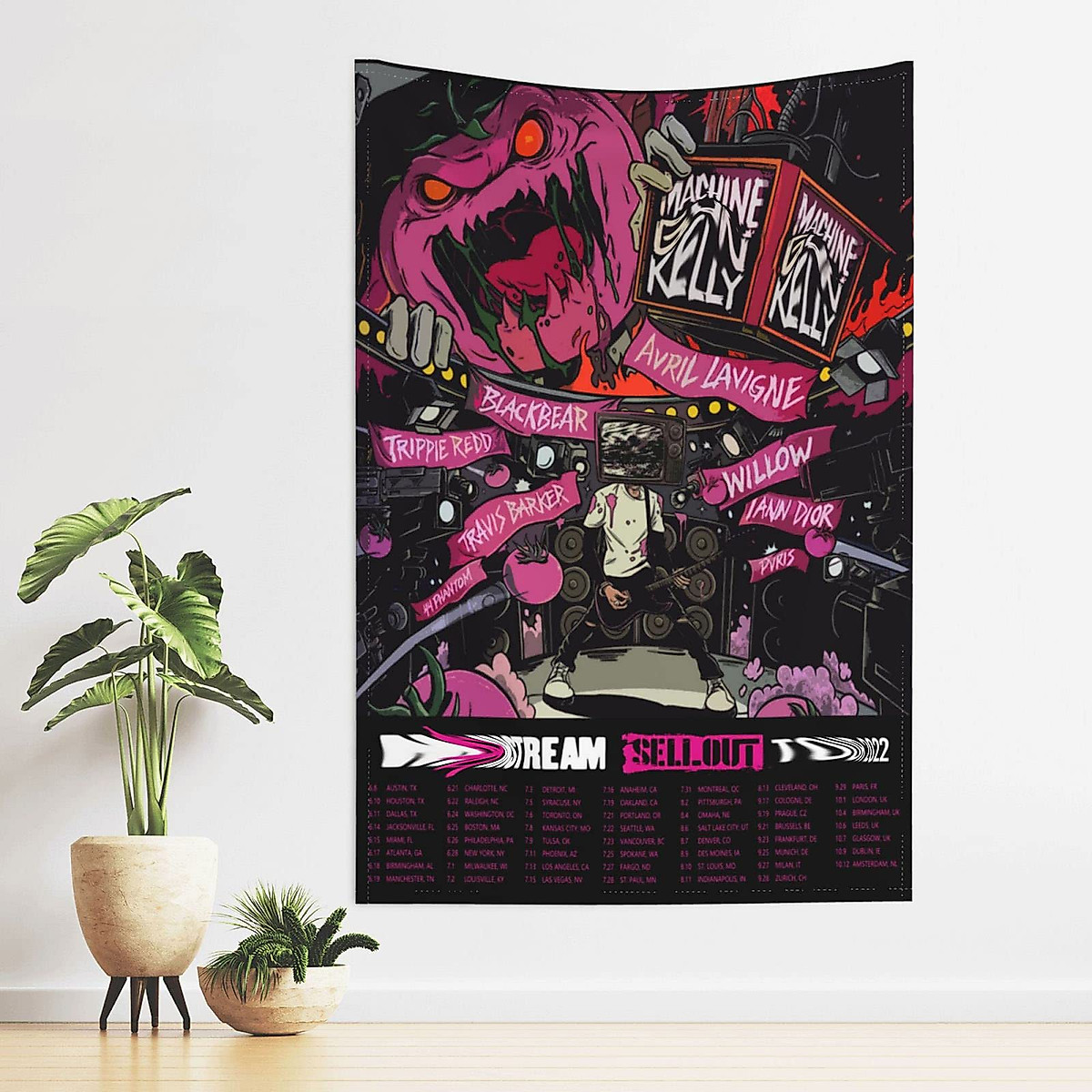 Zusvus Tapestry Wall Hanging Funny Rapper Tapestry Pop Home Decoration for Living Room Bedroom Dorm Decor 40"x60"