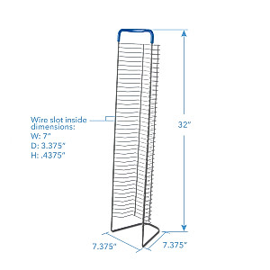 Atlantic Nestable 16 Blu-Ray Rack - Space Saving Modern Design in High End Gunmetal Finish with Blue Molded Handle, PN63735592