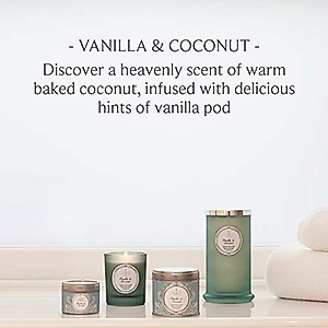 Shearer Candles Vanilla and Coconut Large Scented Silver Tin Candle - White