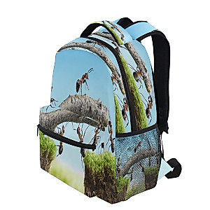 Blueangle Ant Team Backpack for Boy Girl Teens, Water Resistant School Backpack Lightweight Bookbag Casual Backpack