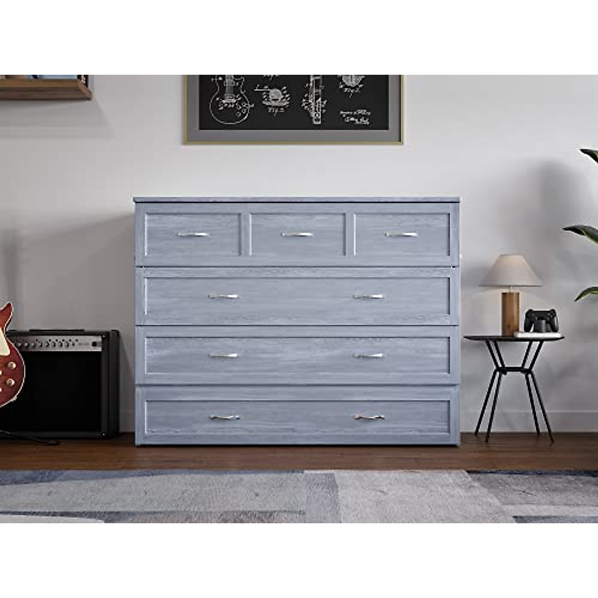 AFI,Northfield Murphy Bed Chest, Full, Driftwood