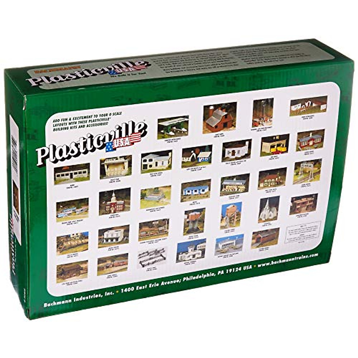 Bachmann Trains - PLASTICVILLE U.S.A. BUILDINGS – CLASSIC KITS - SCHOOL HOUSE w/Playground Equipment - O Scale
