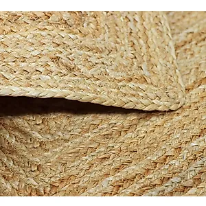 COTTON CRAFT Braided Jute Area Rug - 100% Jute Handspun Chunky Textured Neutral Reversible Rug - Throw Rug - Accent Rug Carpet - Rustic Farmhouse Entryway Living Room Bedroom Décor - 22 x 34 - Natural