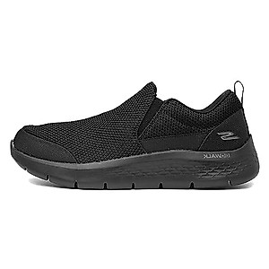 Skechers Men's GOwalk Flex-Athletic Slip-On Casual Loafer Walking Shoes with Air Cooled Foam Sneaker, Black, 12