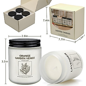 4 Pack Candles for Home Scented, Aromatherapy Lavender Candles Gifts Set for Women, 28 Oz 240 Hour Long Lasting Soy Candles for Women Birthday, Ideal for Gifting, Mom, Anniversary, Christmas