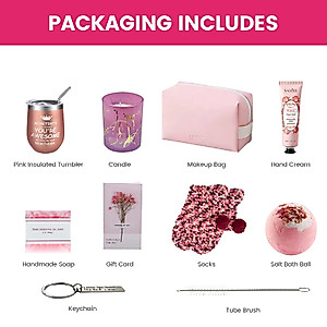 VIVADORN Birthday Gifts for Women, Relaxing Spa Gift Basket Set, Mom, Sister, Female Friends, Coworker, Wife, Girlfriend, Daughter, Unique Gifts for Women Who Have Everything