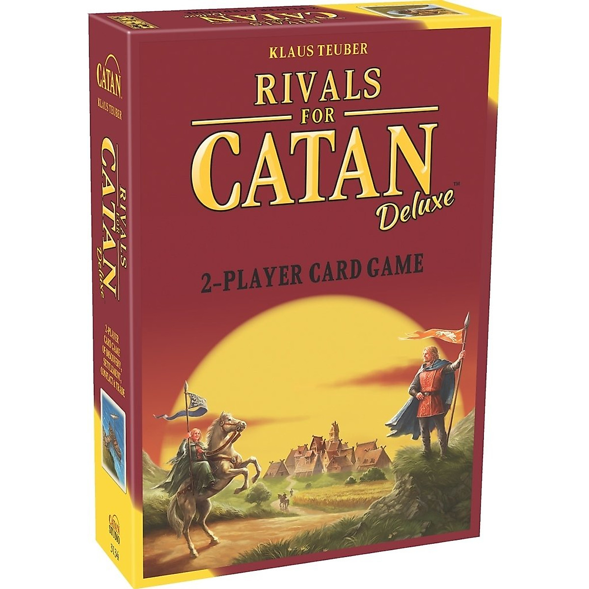 Rivals for CATAN Card Game DELUXE EDITION - Build, Trade, and Conquer with Enhanced Components! Family Game for Kids & Adults, Ages 10+, 2 Players, 45-60 Minute Playtime, Made by CATAN Studio