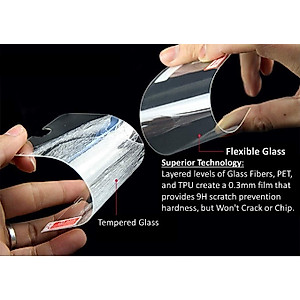 A1C WEAR - 9H Flexible Glass Screen Protector for Omnipod 5 Receiver PDM - Won't Crack or Chip - Anti-Scratch Anti-Fingerprint - 2 Pack