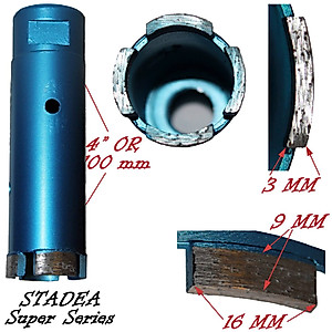 STADEA diamond drill bit hole saw core drill bit 1 1/4" or 32 MM for Granite Marble Concrete Stone Masonry coring