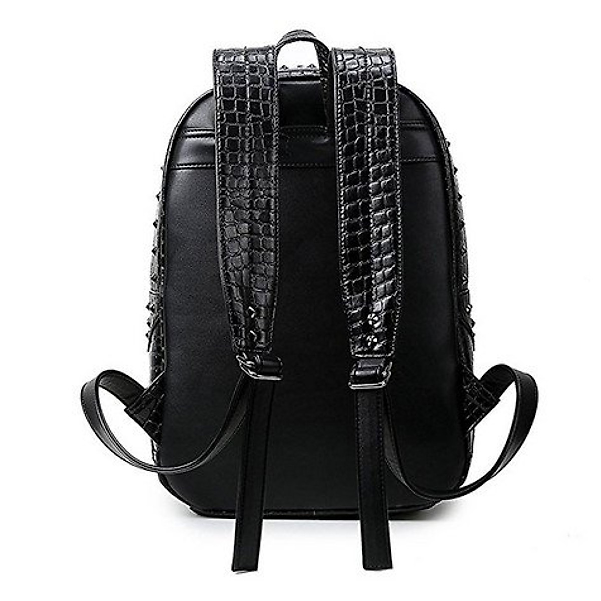 Seamand Personalized 3D Wolf PU Leather Casual Laptop Backpack School Bag