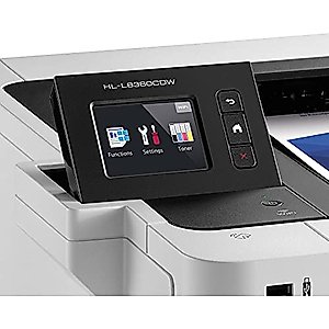 Brother HL-L8360CDW Business Color Laser Printer, Wireless Networking, Mobile Printing, Cloud Printing, Auto 2-Sided Printing, 2.7" Color Touchscreen, NFC, Ethernet, White, Tillsiy Printer Cable
