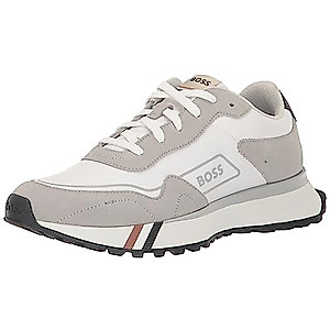 BOSS Side Logo Suede and Nylon Sporty Inspired Sneaker