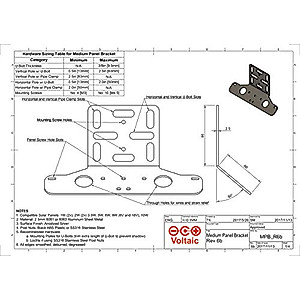 Voltaic Systems - Solar Panel Mounting Bracket (Medium) | Compatible with 3.5W - 10W Voltaic Solar Panels