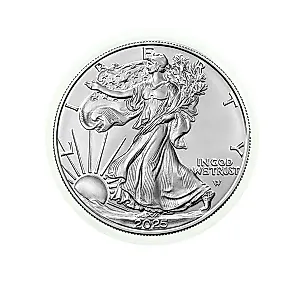 2025 American Silver Eagle .999 Fine Silver in Direct Fit Air Tite with our Smyrnacoin Certificate of Authenticity Dollar Uncirculated US Mint
