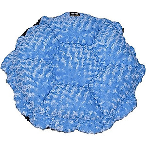 Bessie and Barnie Ultra Plush Blue Sky/Wolfhound Grey Luxury Shag Deluxe Dog/Pet Cuddle Pod Bed