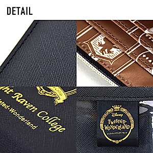 Disney Twisted Wonderland 0130 Women's Shoulder Bag, Mini Bag, Crossbody Bag, Water Repellent, Synthetic Leather, Lightweight, Small, Logo, Multi-functional, Smartphone, Black (MTW-147)