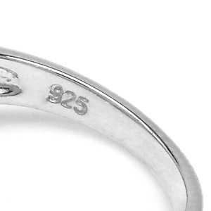 Silvershake Natural Moonstone and White Topaz 925 Sterling Silver Glamorous Ring Size 9