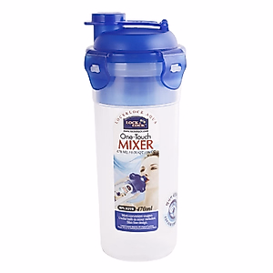 Lock&Lock 16-Fluid Ounce One Touch Round Food Container with Mixer, Tall, 1.9-Cup