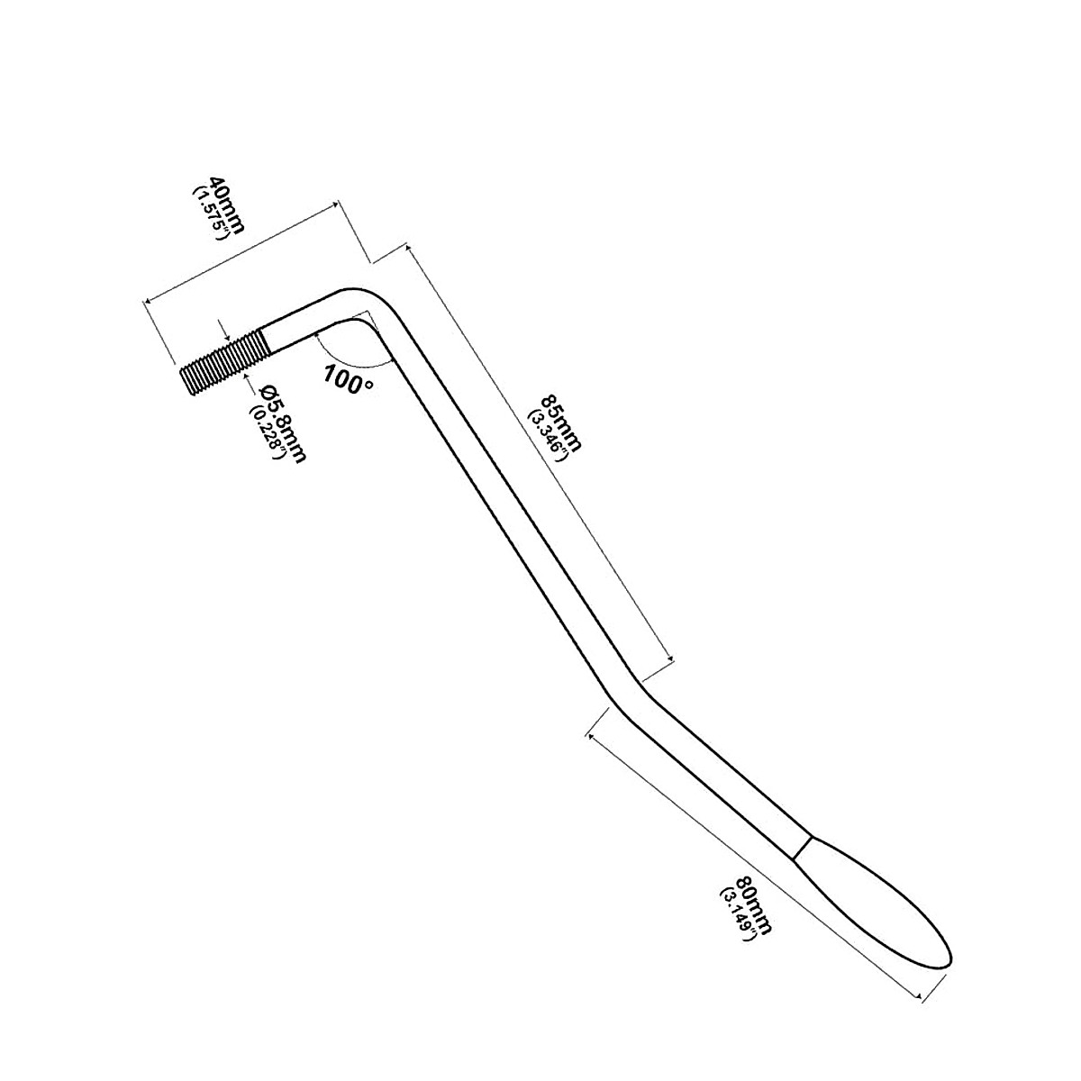 harpfeas 6 MM Thread Tremolo Arm Electric Guitar Tremolo Arm Thread Metal Single Tremolo Arm Whammy Bar with Tip for Stratocaster Electric Guitar Tremolo System (Chrome)