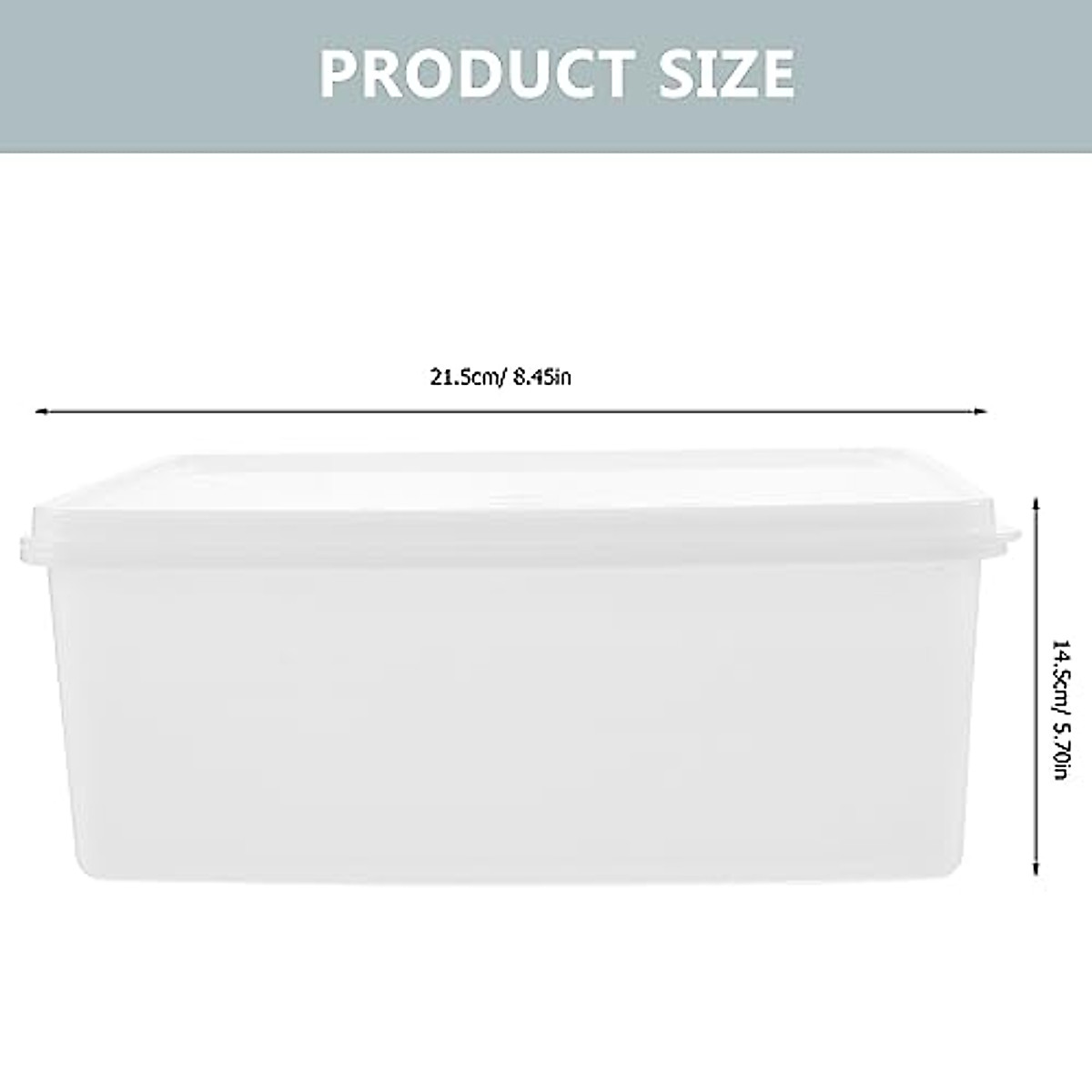 Luxshiny 1Pcs Clear Storage Box Stackable Clear Storage Bins Storage Bin Tote Storage Holder Box For Home Shop- 2. 1L