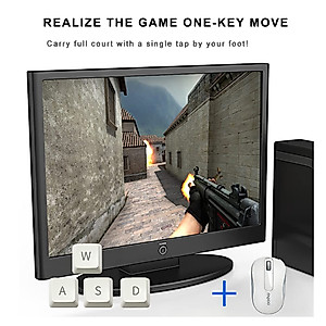 PCsensor USB Foot Pedal PC 3 Key Foot Pedal Customized Foot Switch Programmable Computer Keyboard Mouse for Video Game Control Office Work Sheet Music Page Turner Action Control HID (Photoelectric)