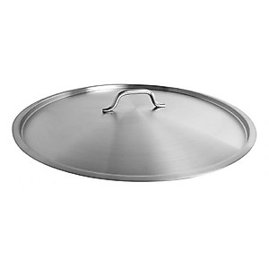 TrueCraftware- 80 qt. Stainless Steel Stock Pot Lid 20-3/8" Diameter x 5/8" Thickness- Heavy Duty Stock Pot Cover Stew Pot Simmering Pot Soup Pot Lid for Soup Pasta Vegetable Oven Safe & NSF Certified